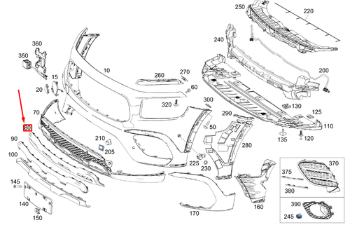 MERCEDES-BENZ GLB X247 Front Bumper Lower Cover A2478855801 NEW GENUINE ...