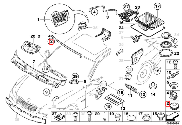 Genuine BMW M3 CRT E90 E91 E92 316i 318d 318i 320d 320i Cover 36MM ...