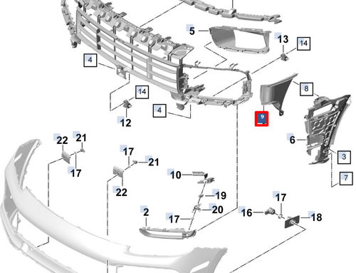 PORSCHE CAYENNE 9Y0 Left Air Guide 9Y0807957AOK1 NEW GENUINE | eBay ...