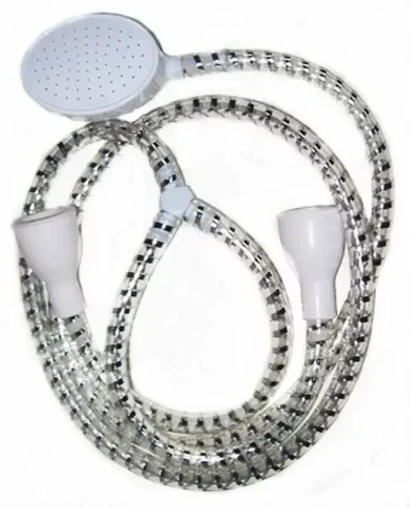 Push On Double Tap Bath Sink Shower Head Hose Spray Hairdresser Pet ...