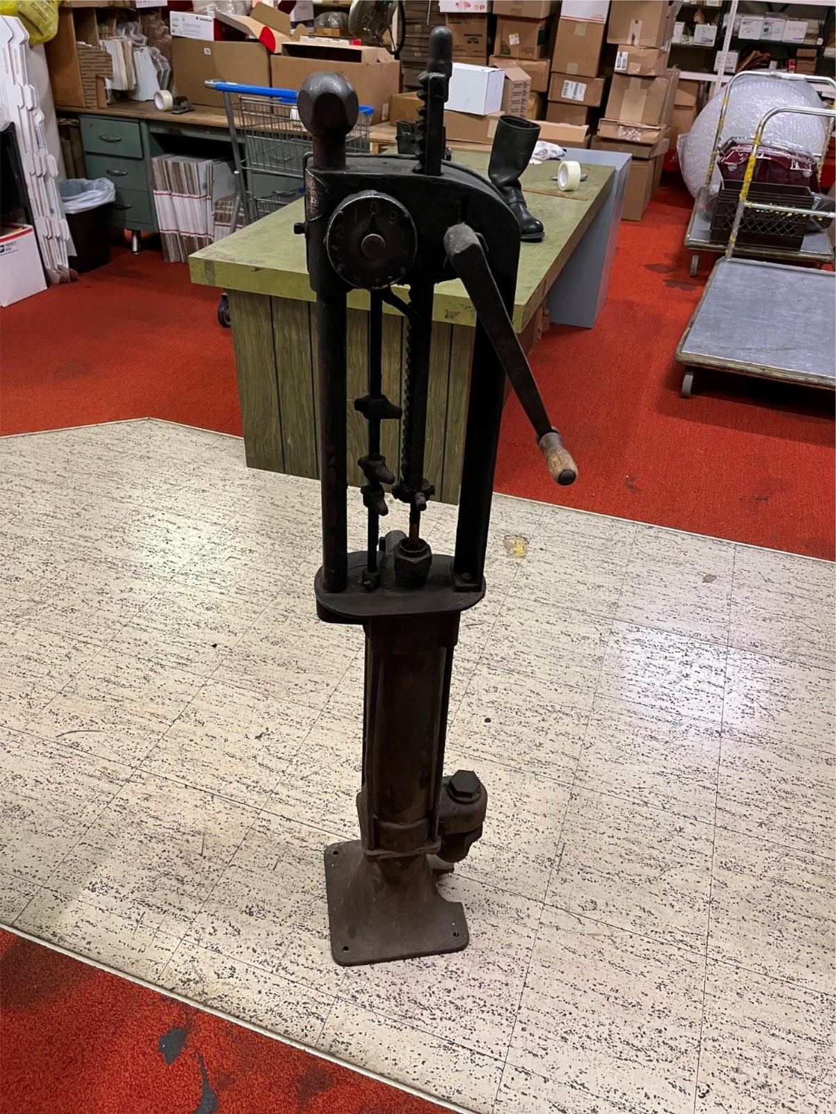vtg antique 1900s Bowser Establised 1885 original piston gas pump ...