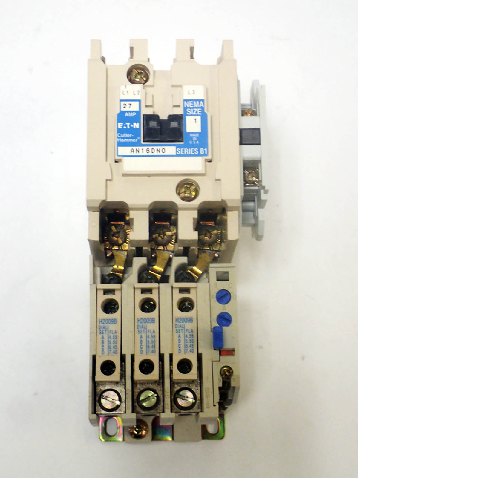 EATON AN16DN0 MOTOR START CONTACTOR C/W THERMAL OVERLOAD RELAY & AUX ...