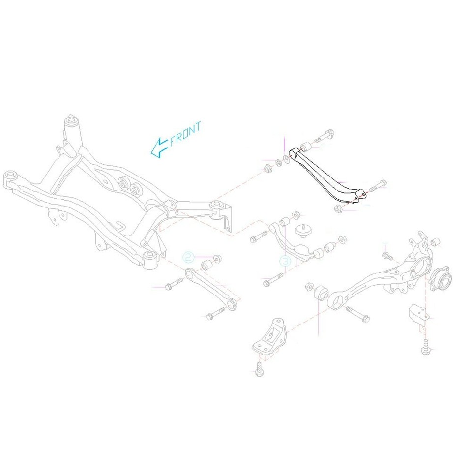 GODSPEED ADJUSTABLE REAR LATERAL ARMS FOR 00-09 SUBARU OUTBACK LEGACY ...