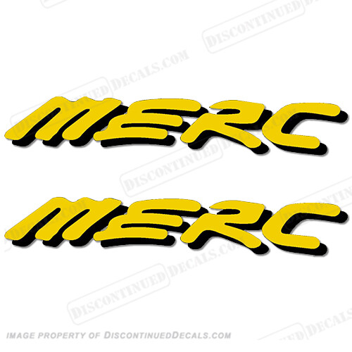 Fits MERC Decal (Set of 2) - Yellow/Black | eBay