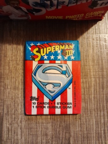 SUPERMAN 3 WRAPPER - 1983 - SOFT BAZOOKA VARIETY - EMPTY - NO CARDS ...