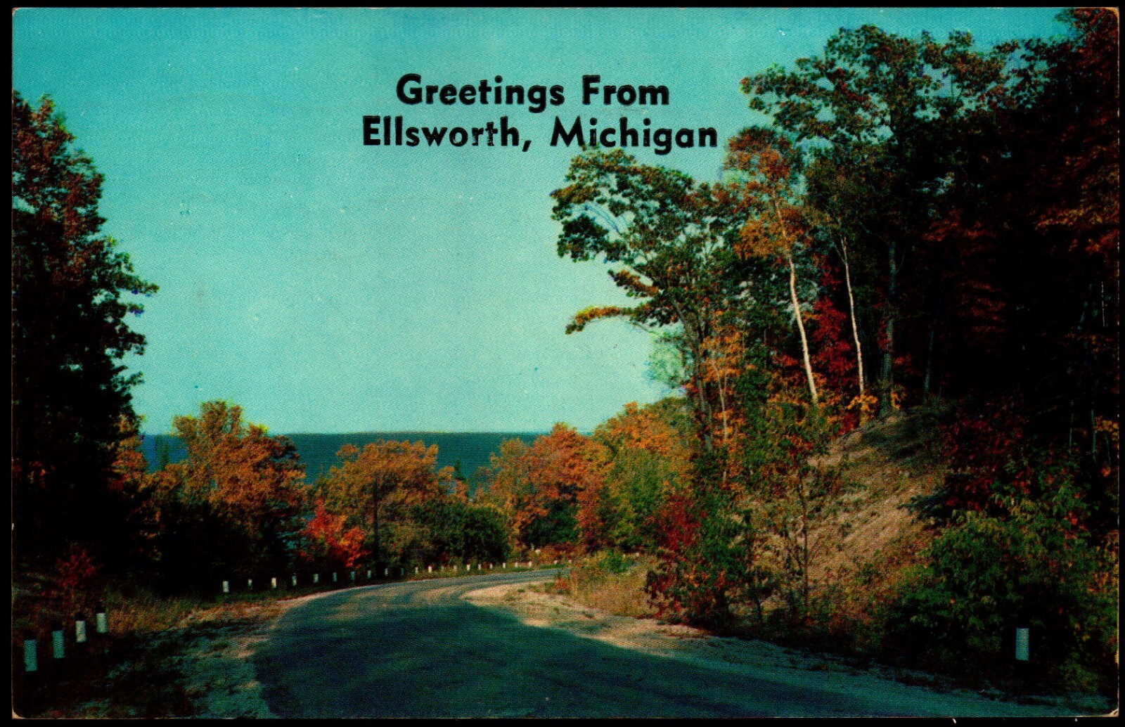 Postcard MI Ellsworth Michigan, Greetings, Fall Colors 1960 B1 | eBay