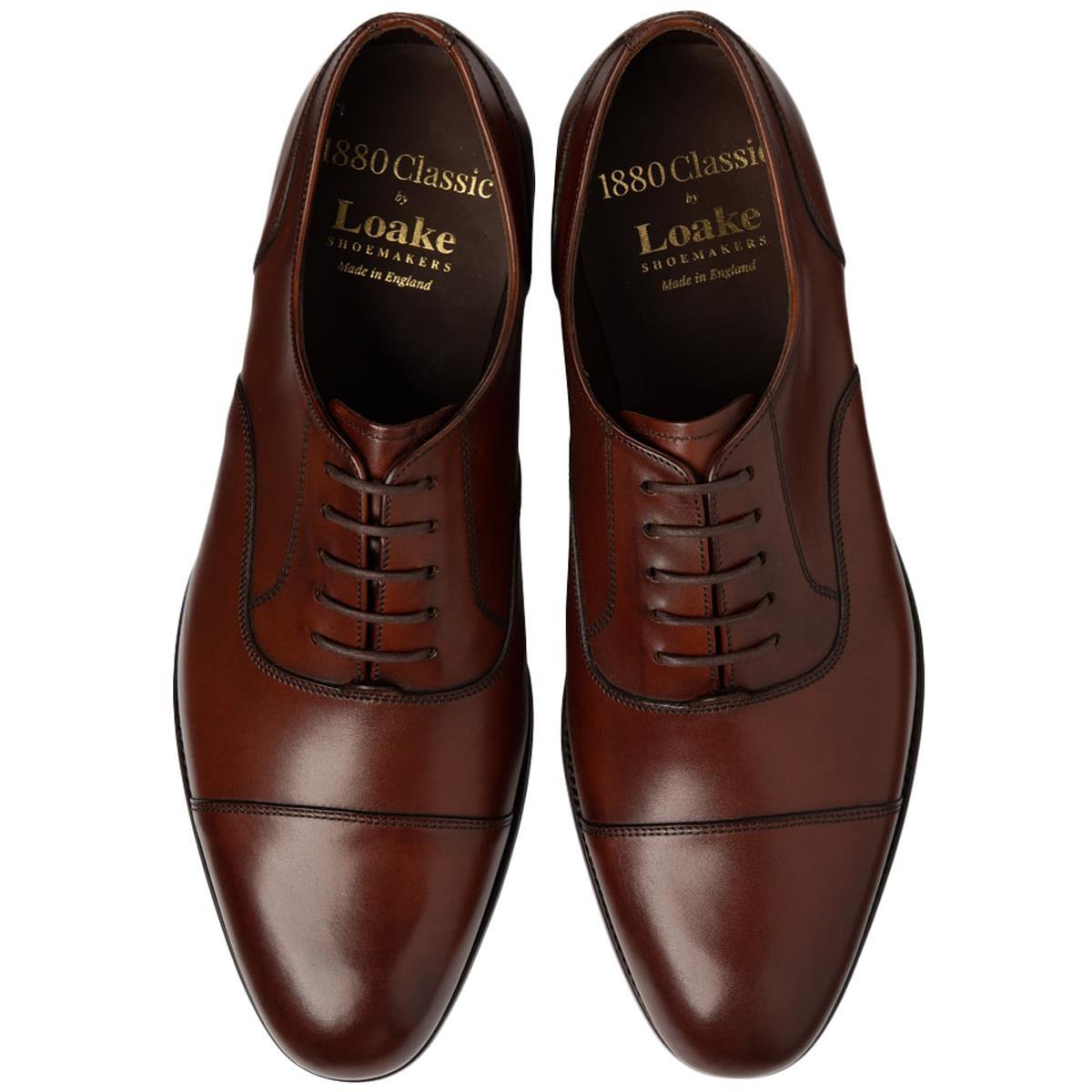 Loake Mens Stonegate Shoes Scorched Walnut Burnished Leather Sizes 8 To ...