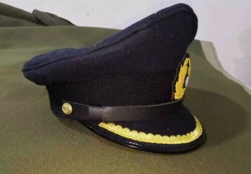 WWII WW2 Style German U-BOAT Kriegsmarine Captain Visor Hat Cap SET OF ...