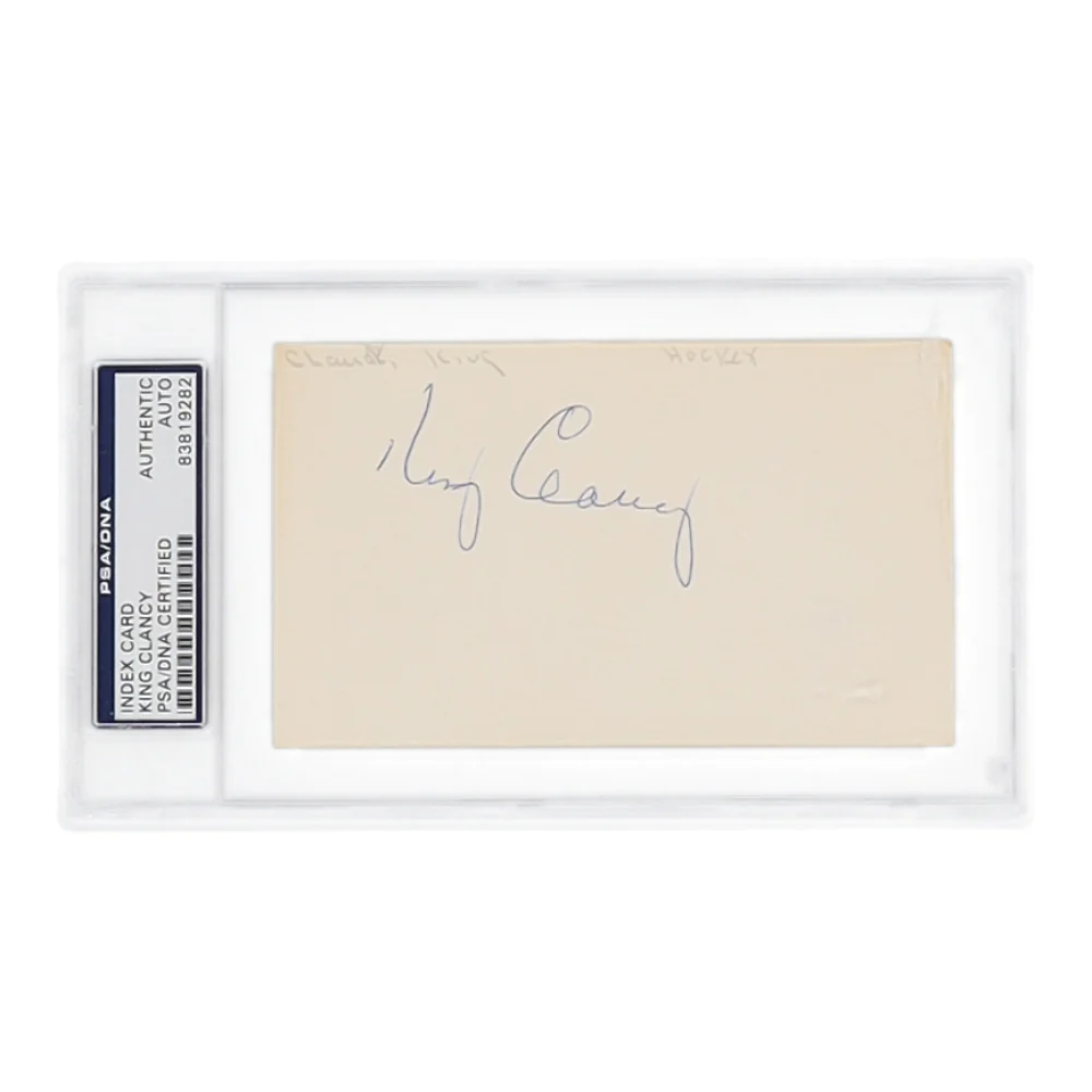 King Clancy Signed Index Card (PSA) | eBay