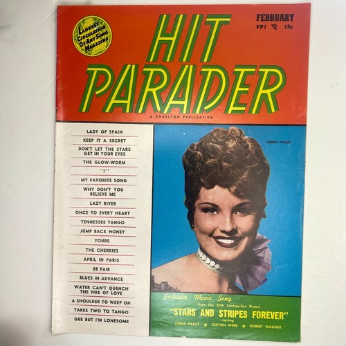 Hit Parader Songs Magazine Vintage Debra Paget Stars and Stripes ...