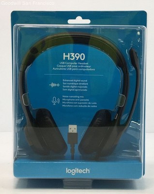 Logitech H390 Black Over the Ear USB Headset New Sealed Box | eBay