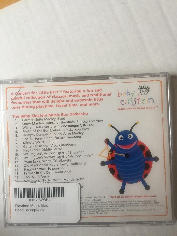 Baby Einstein Playtime Music Box (CD) (UK IMPORT) 50086123278| eBay