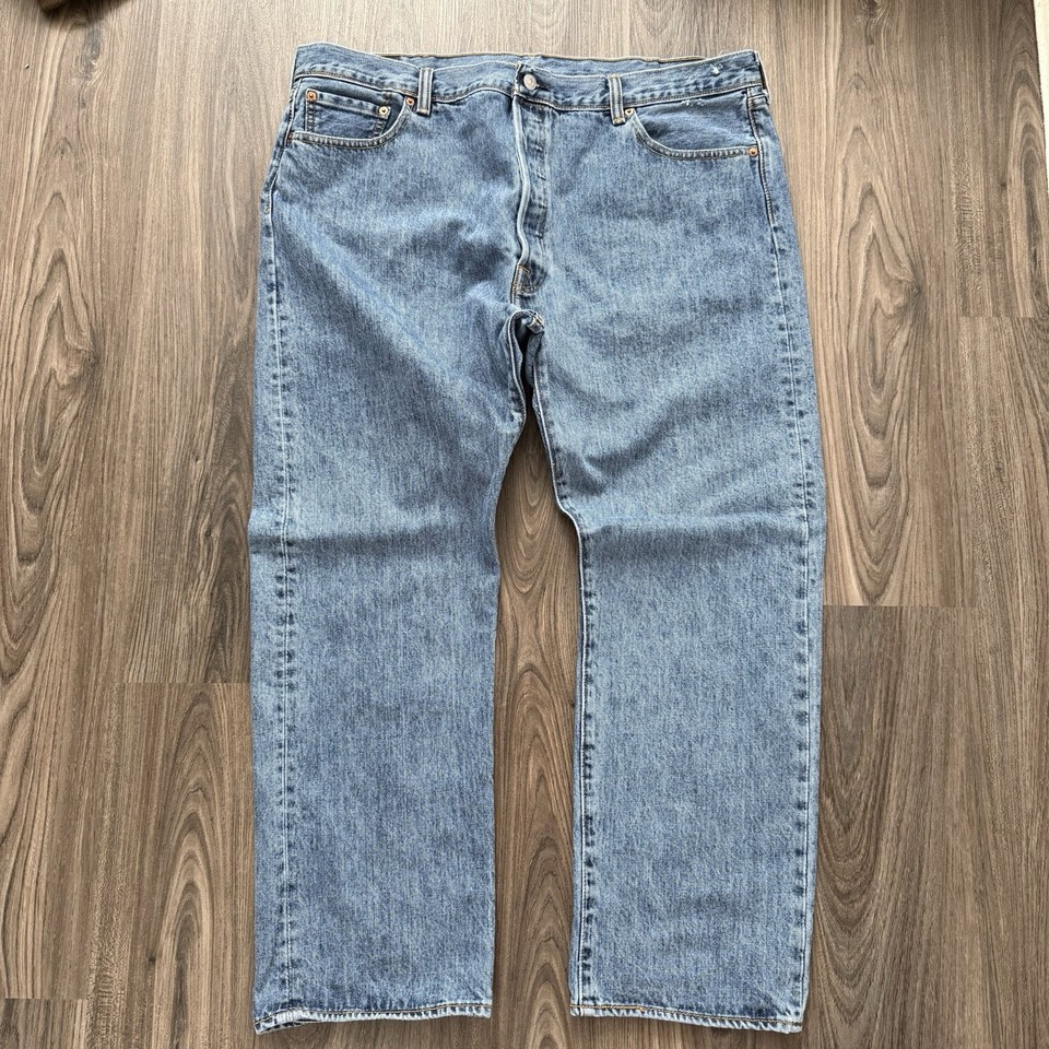 Levi's 501 Button Fly Straight Leg Jeans Men's Tag 42x30(41x29)Dark ...