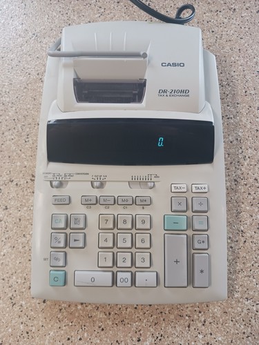 Casio DR-210HD Tax & Exchange Desktop Electric Adding Machine 10 Key ...