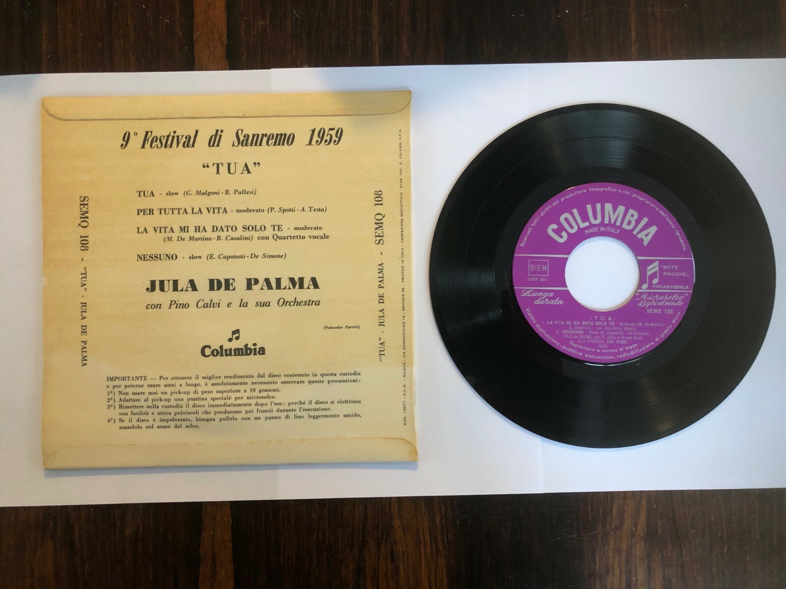 Jula De Palma ‎– Tua | eBay