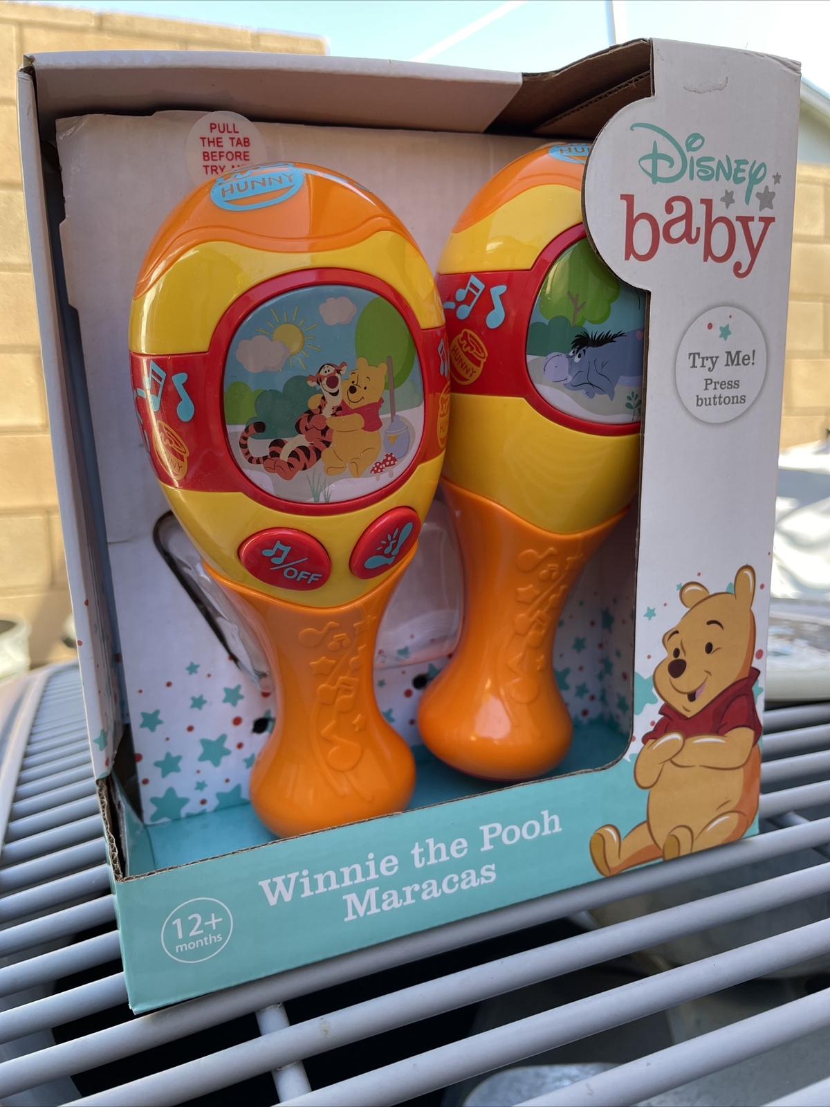 Disney Baby Winnie The Pooh Maracas Light up Sing Along Rattles 12 ...