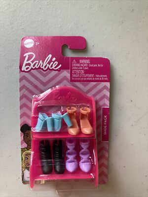 Mattel Barbie 2021 Fashion Shoe Pack (4pairs with shoe rack) | eBay