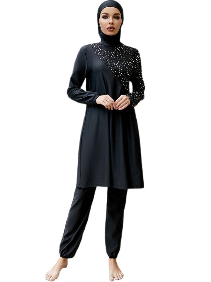 3pcs Muslim Women Swimwear Hijab Modest Islamic Swimsuit Arab Swim ...