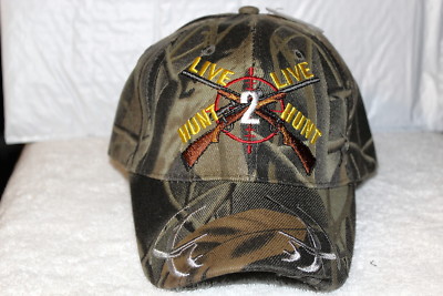 HUNTING LIVE TO HUNT RIFLE OUTDOOR HUNTER BASEBALL CAP ( CAMOUFLAGE ...