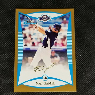 2008 Bowman Draft Pick & Prospects Mat Gamel Gold #BDPP83 Brewers | eBay