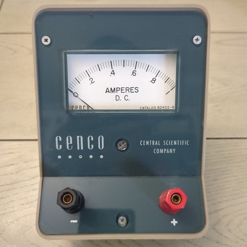 Vintage D.C. Amperes Meter CENCO Central Scientific Company CAT. NO ...