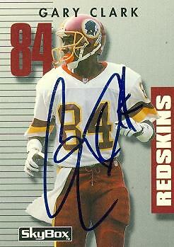 Gary Clark autographed Football Card (Washington Redskins) 1992 Skybox ...