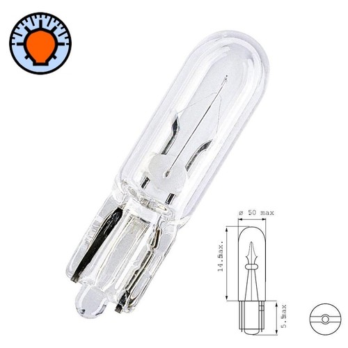 12V 2.3W T5 W2x4.6D Wedge Instrument Panel Light Lamp BULB | LED | 12W ...