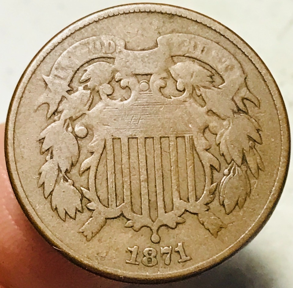1871 Two Cent Piece 2C Ungraded Choice US Copper Coin CC28453 | eBay