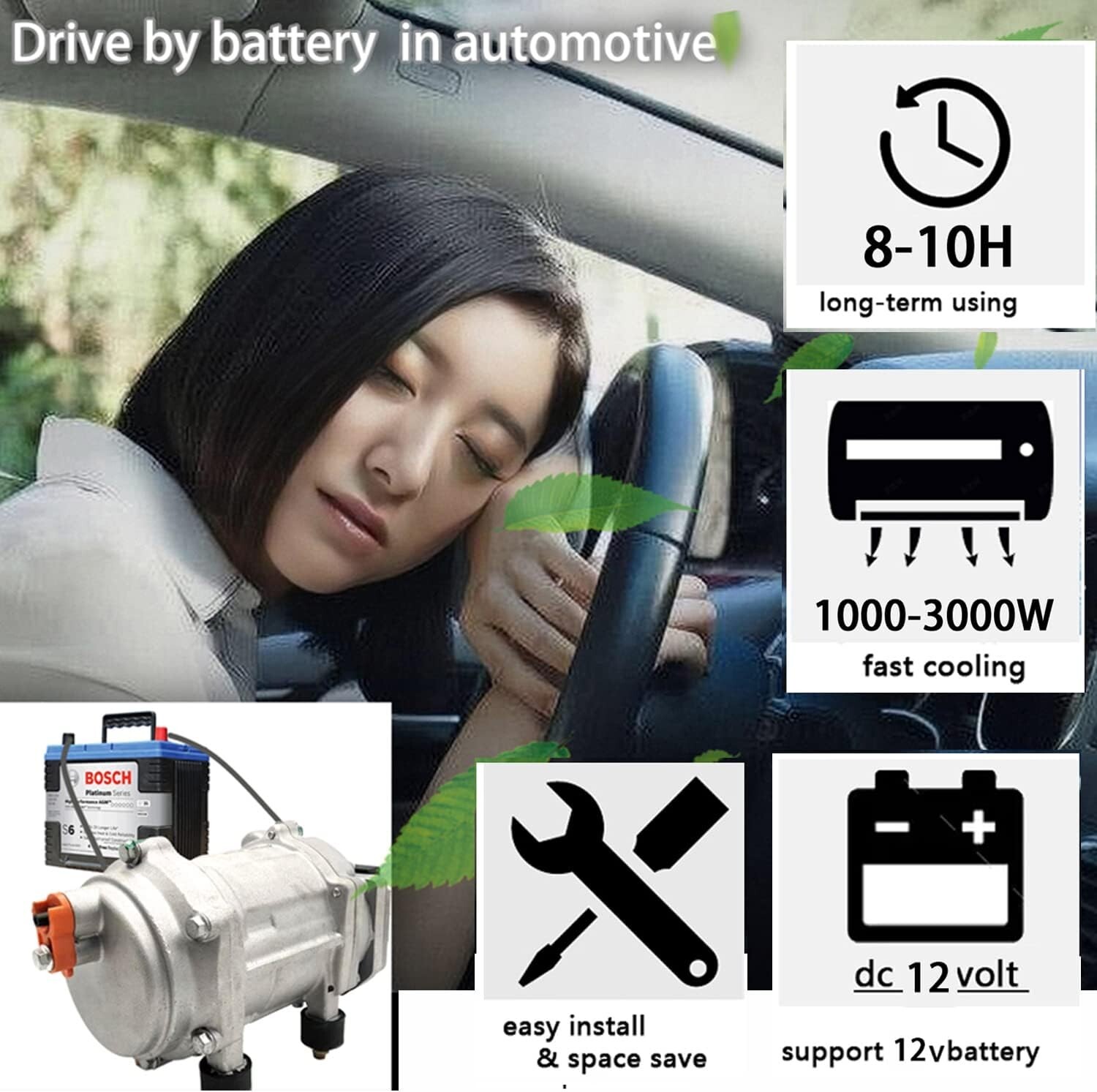 12V Universal Underdash Electric Air Conditioner AC Auto Car Truck Cool ...