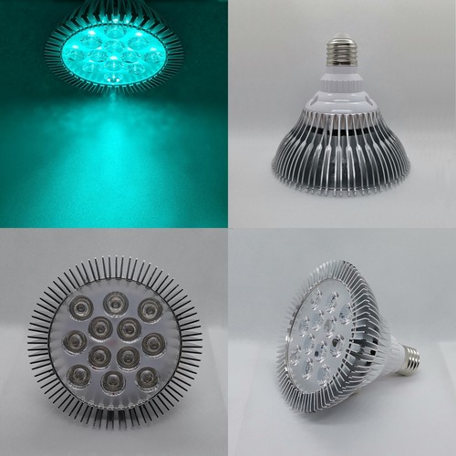 24W PAR38 Cyan 495nm~500nm LED Lamp Spot Light Bulb for Plant Aquarium ...