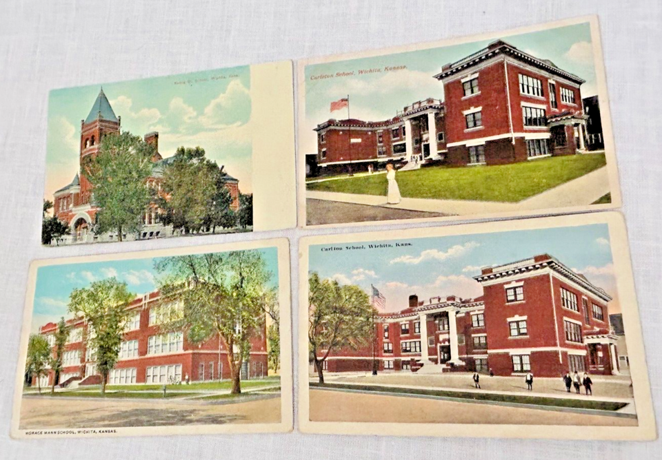 Vintage Wichita School Postcards Roosevelt Horace Mann Washington More ...