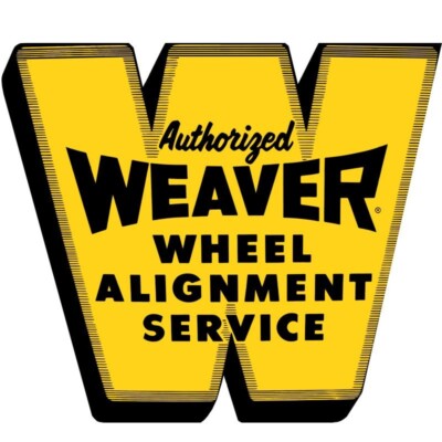 Weaver Wheel Alignment Service DIECUT NEW Sign 40" Tall USA STEEL 15 ...