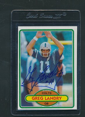 1980 Topps #265 Greg Landry Colts Signed Auto *A8449 | eBay
