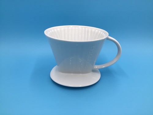 Starbucks Ceramic Pour Over Coffee Filter #4 Drip Coffee White Brew ...