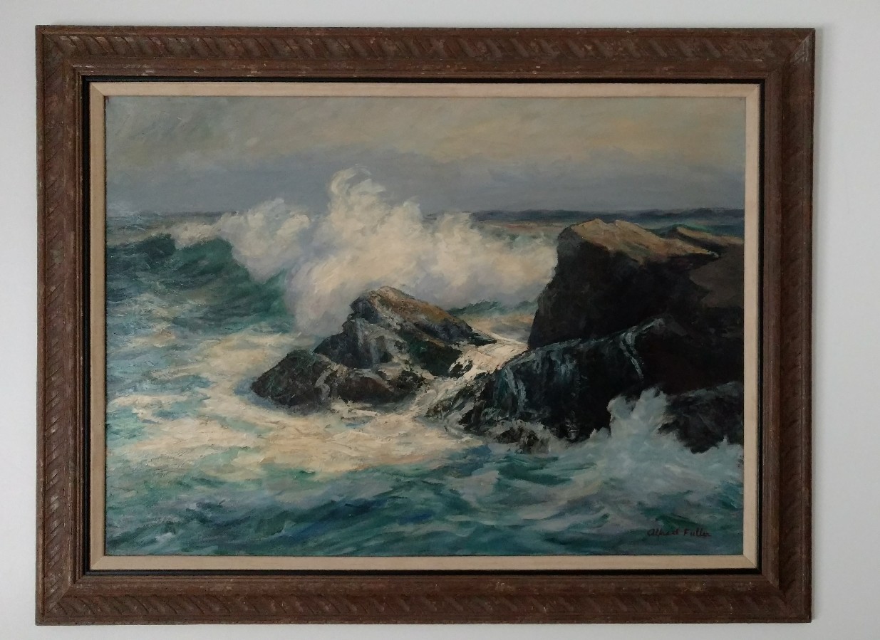 Alfred Fuller Artwork, Oil-based- Mohegan Island. One of a kind, 1 of 1 ...