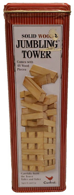 Cardinal Jumbling Tower 48 Solid Wood Pieces Strategy Nerves Stacking ...