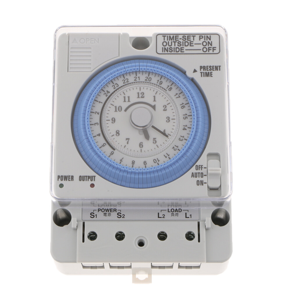 Din Rail 24H Chronometry Timer Mechanical Switch Industrial Analogue ...