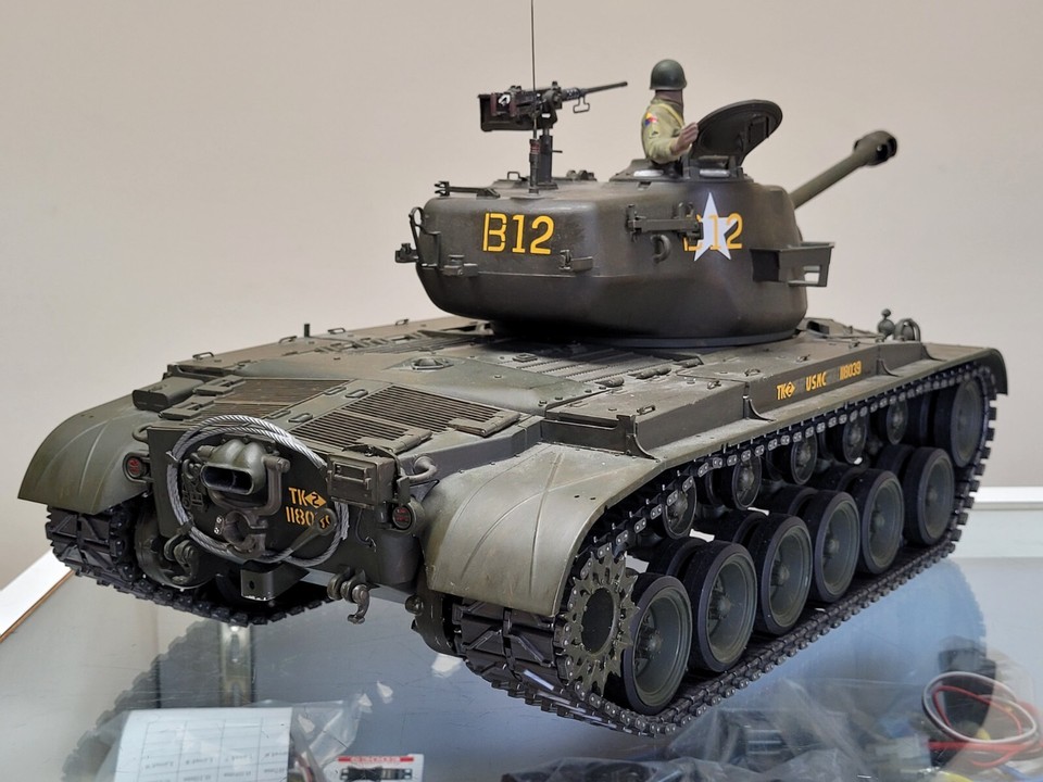 Tamiya 1/16 M26 Pershing Full Option DMD T-06 Unit w/Futaba Remote ...