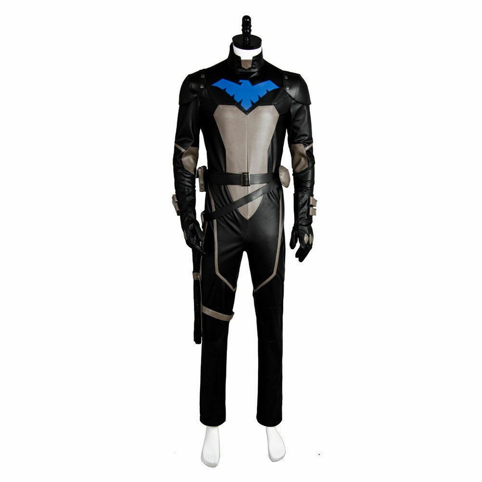 Young Justice S2 Nightwing Cosplay Costume Jumpsuit Suit Outfit Mask ...
