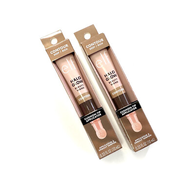 2x (TWO) Elf Cosmetics Halo Glow DEEP / RICH Contour Wand E.L.F. .33 ...