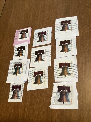 Liberty Bell Forever stamps used on paper, 11 stamps, all different | eBay