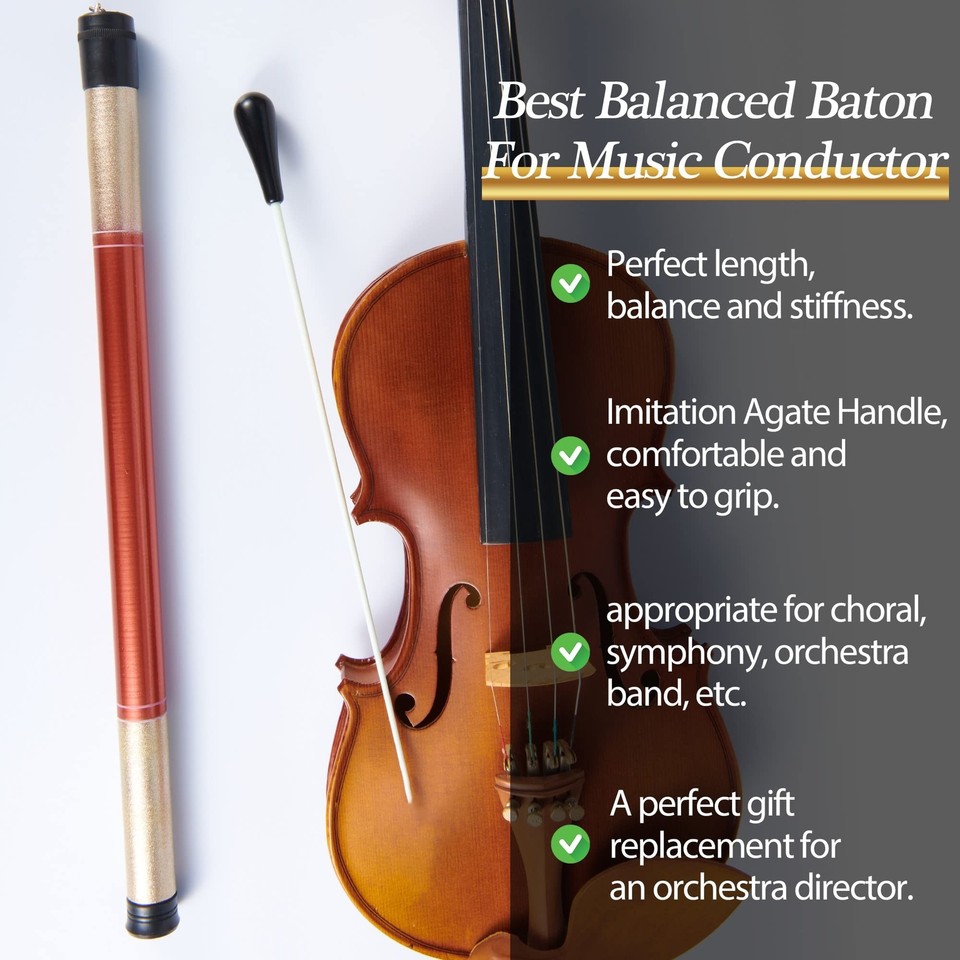 Music Baton Orchestra Baton Imitation Agate Handle Music Conducting ...