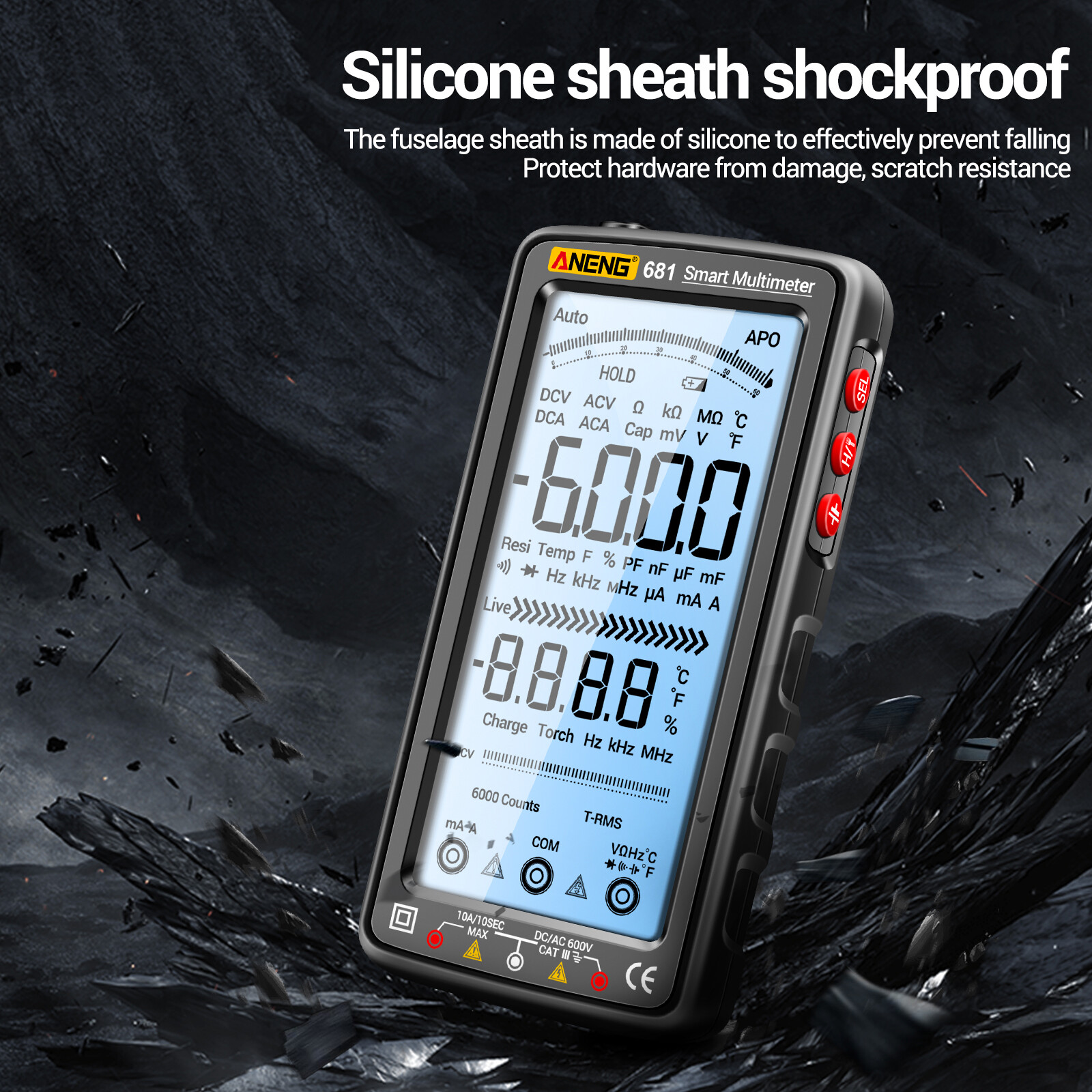 681 6000 Counts Digital Multimeter -burn Rechargeable P3T2 | eBay