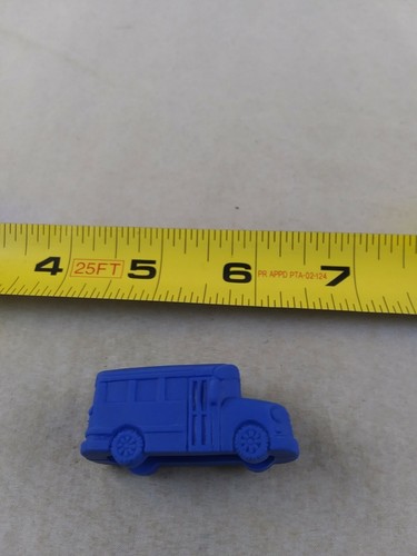 Vintage 1980's Blue School Bus Rubber Eraser *102-7 | eBay