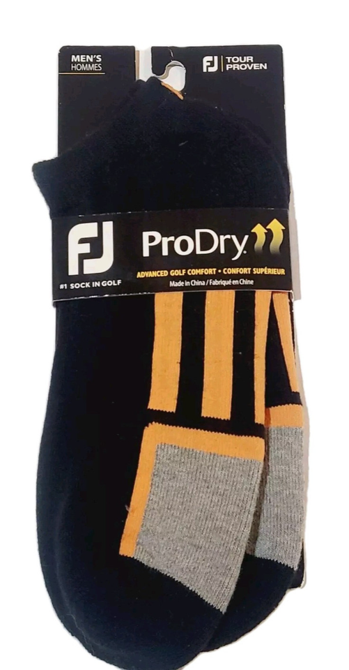 2 Pair FOOTJOY ProDry 16021 Men's Shoe Size 7-12 White Black Orange ...