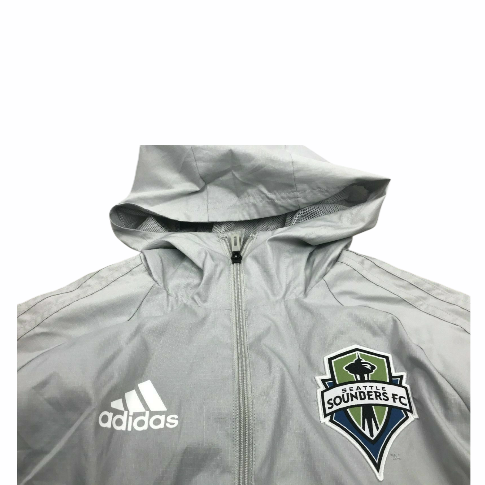 Adidas Seattle Sounders Soccer Rain Jacket Hooded Hoodie Jacket Men's ...