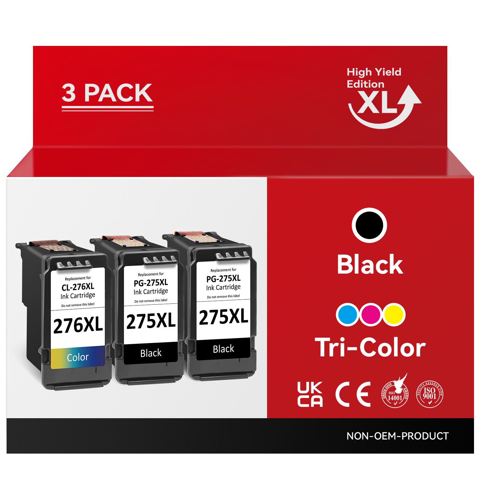 PG-275XL CL-276XL Ink Cartridge Compatible with Canon PIXMA TS3520 ...