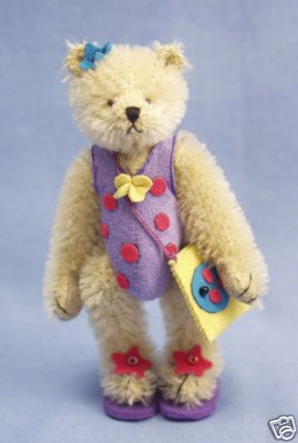 DEB CANHAM "BEACH BELLE" HOT EDITION BEAR-MINIATURE JOINTED MOHAIR BEAR ...