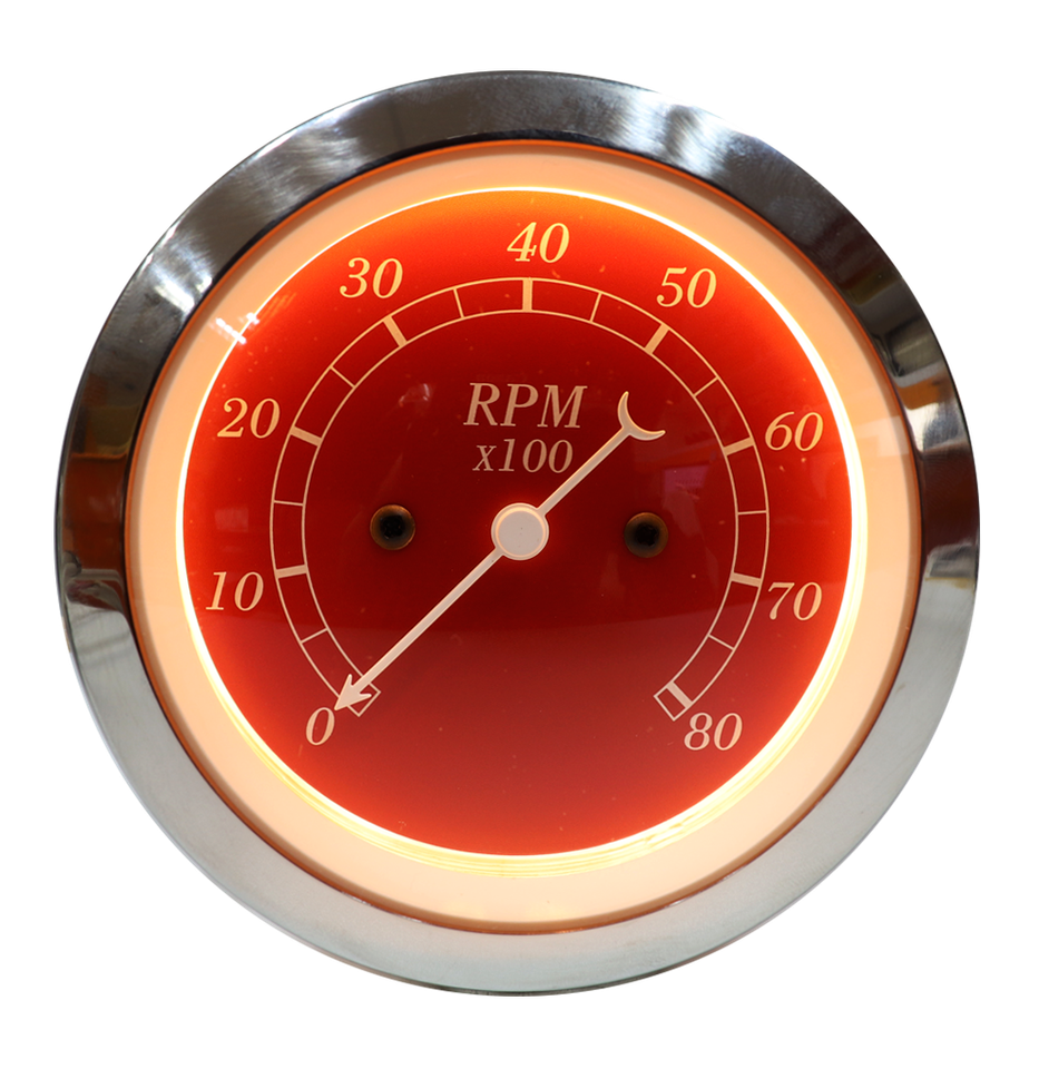 MOTOR METER RACING Classic 85mm 3-3/8" Electrical Tachometer 8000 RPM ...