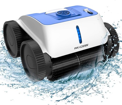 PAXCESS HJ3172 Cordless Robotic Pool Cleaner - Blue/White | eBay